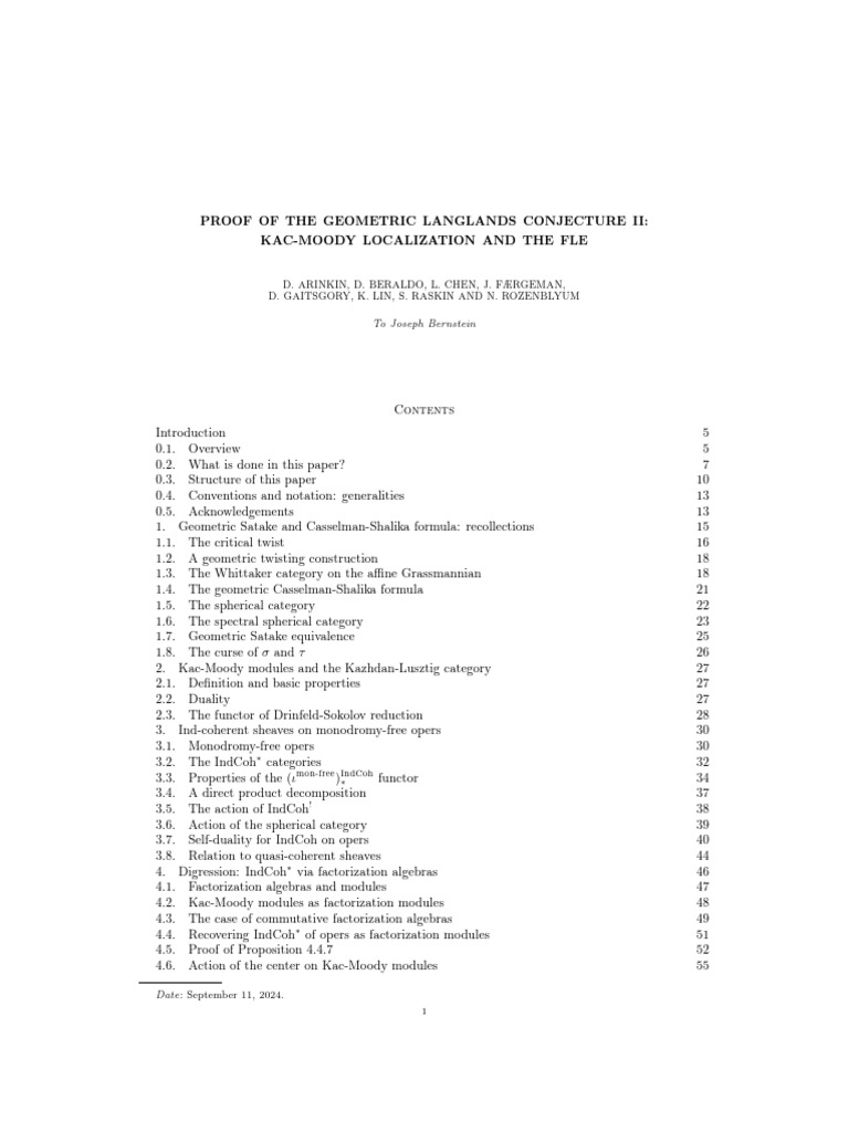 Proof of The Geometric Langlands Conjecture Ii: Kac-Moody Localization ...