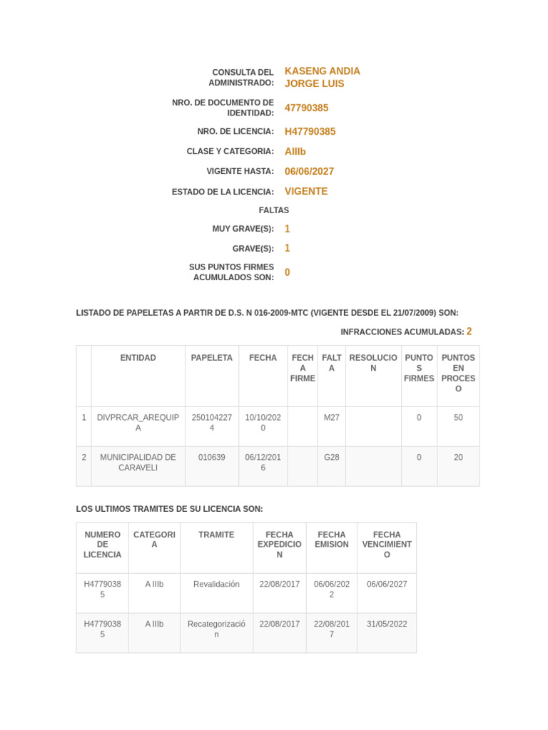 Registro de Papeletas | PDF