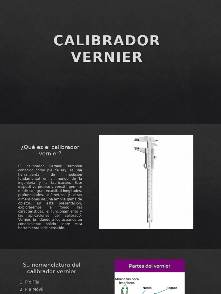 Calibrador Vernier | PDF | Medición