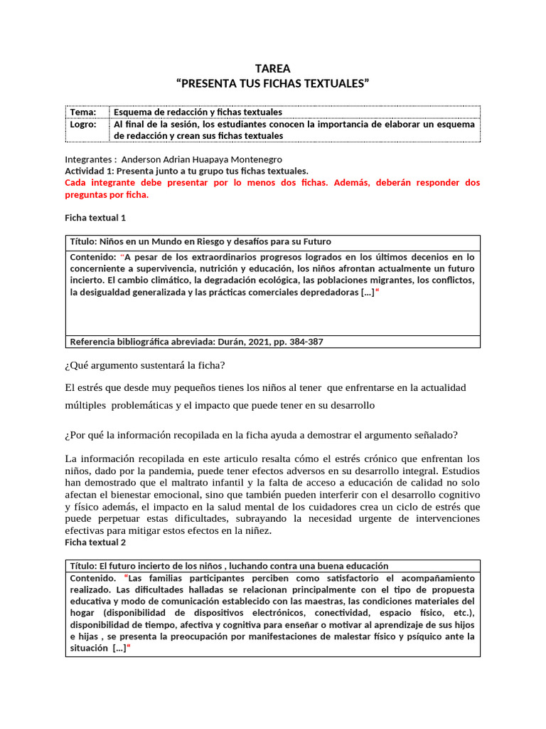 ficha textuales (1) | PDF | Aprendizaje | Adultos