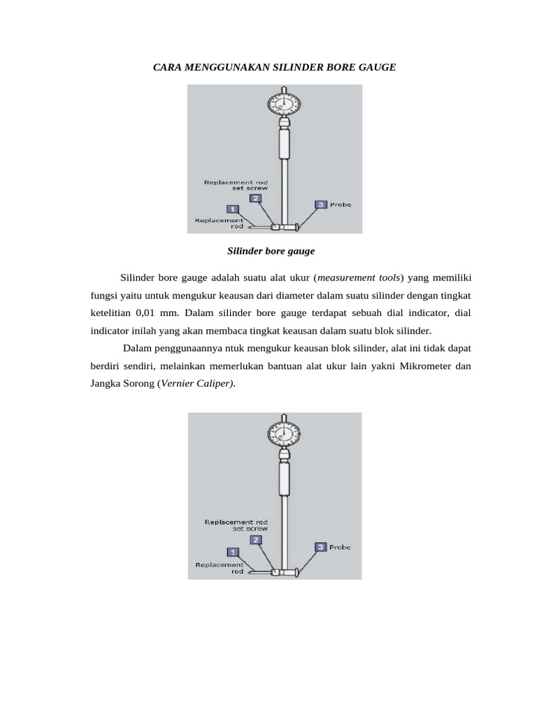 Panduan Menggunakan Silinder Bore Gauge | PDF