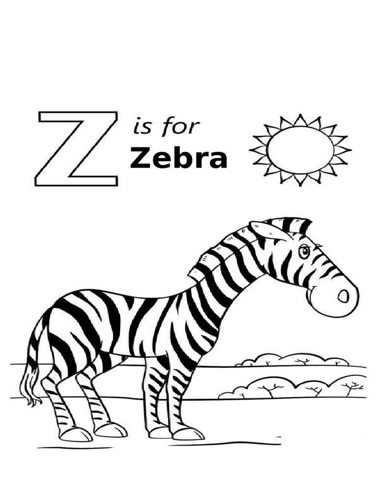 Letter Z Colouring Page | PDF