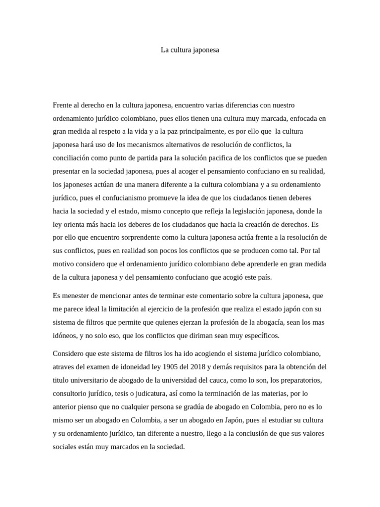 La Cultura Japonesa | PDF