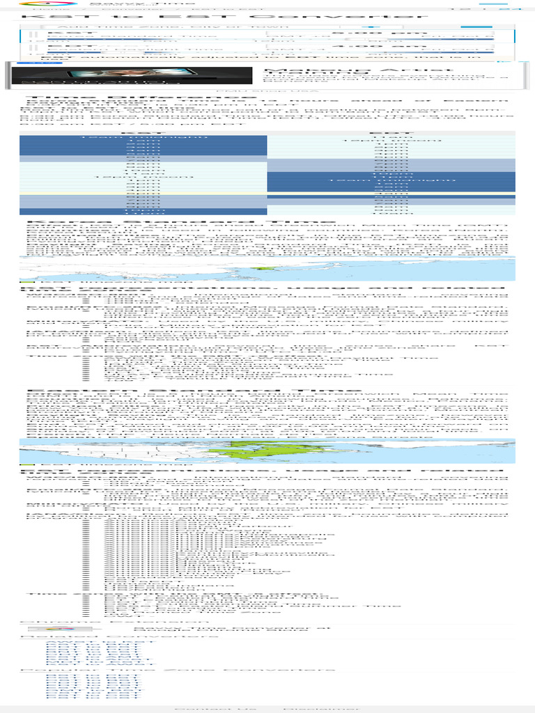 KST To EST Converter - Savvy Time | PDF | Eastern Time Zone | Geography