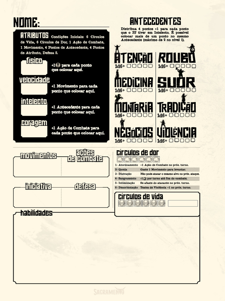 Distribuição de Pontos em Atributos RPG | PDF