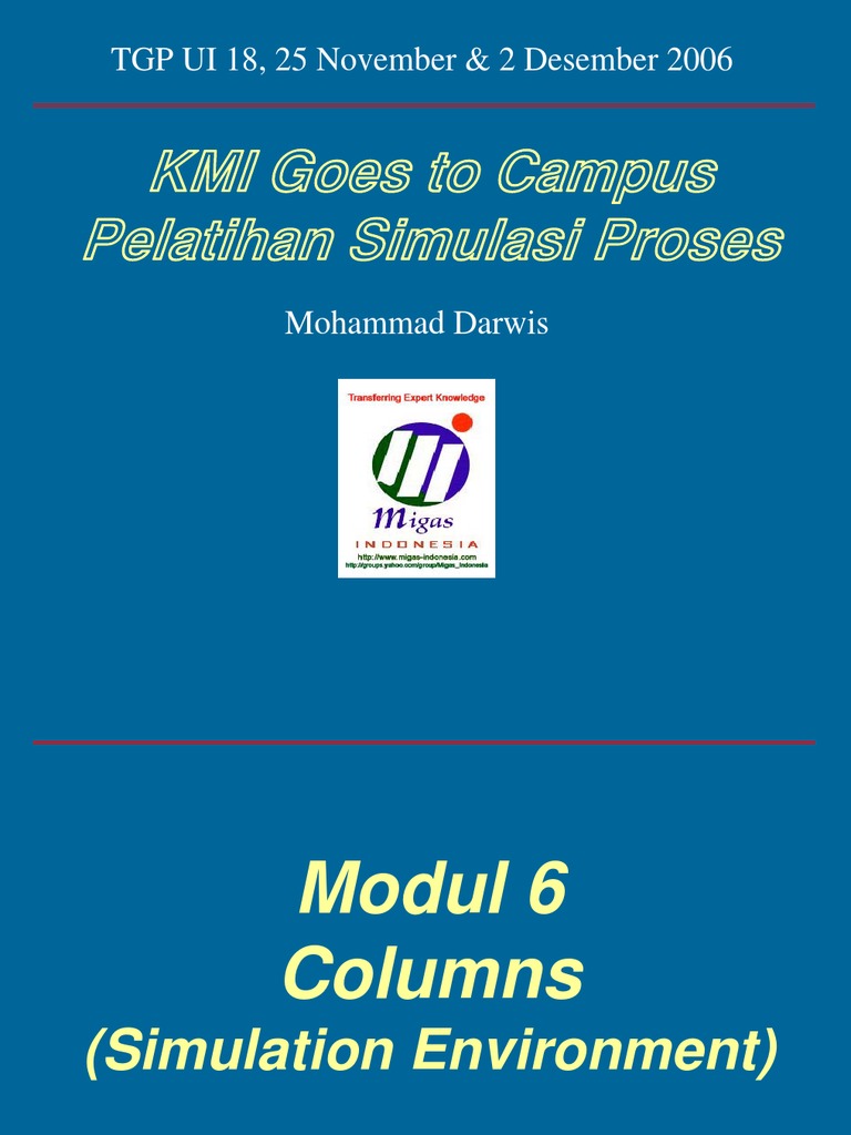 Modul 6 Hysys - Columns (Simulation Environment) | PDF