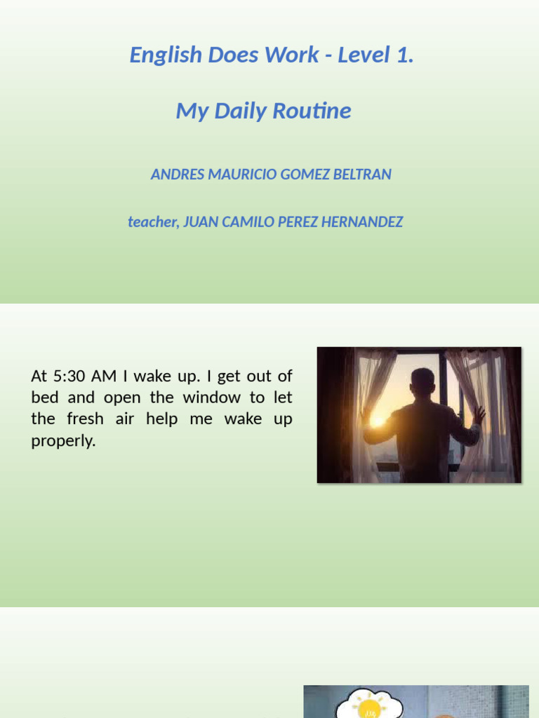 Daily Routine of Andres Mauricio | PDF