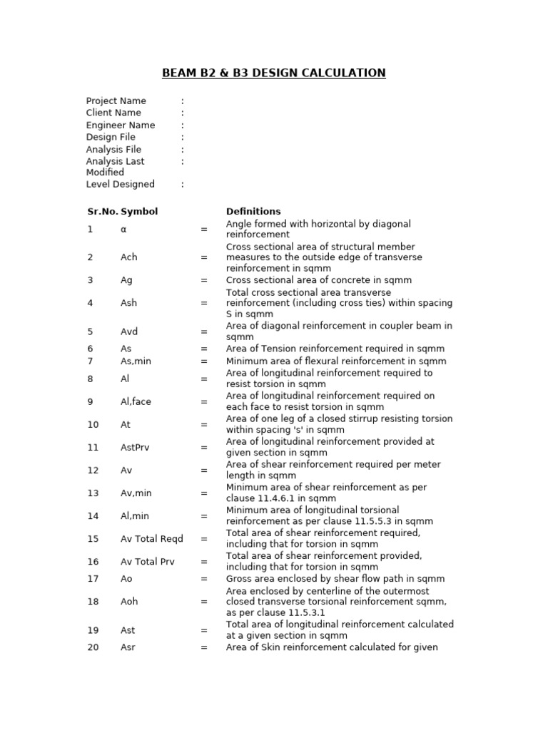 Beam B2 & Beam B3 Design Calculation | PDF | Beam (Structure) | Young's Modulus