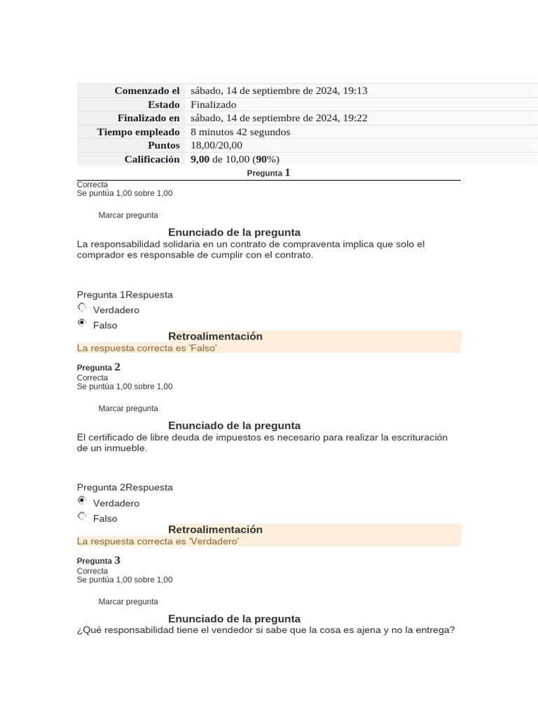 Comenzado El Estado Finalizado en Tiempo Empleado Puntos Calificación 9 ...