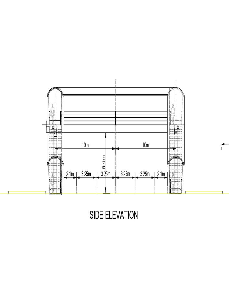 Pedestrian Bridge Project-PDF SIDE ELEVATION | PDF