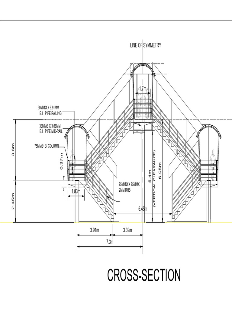Pedestrian Bridge Cross Section Detail | PDF
