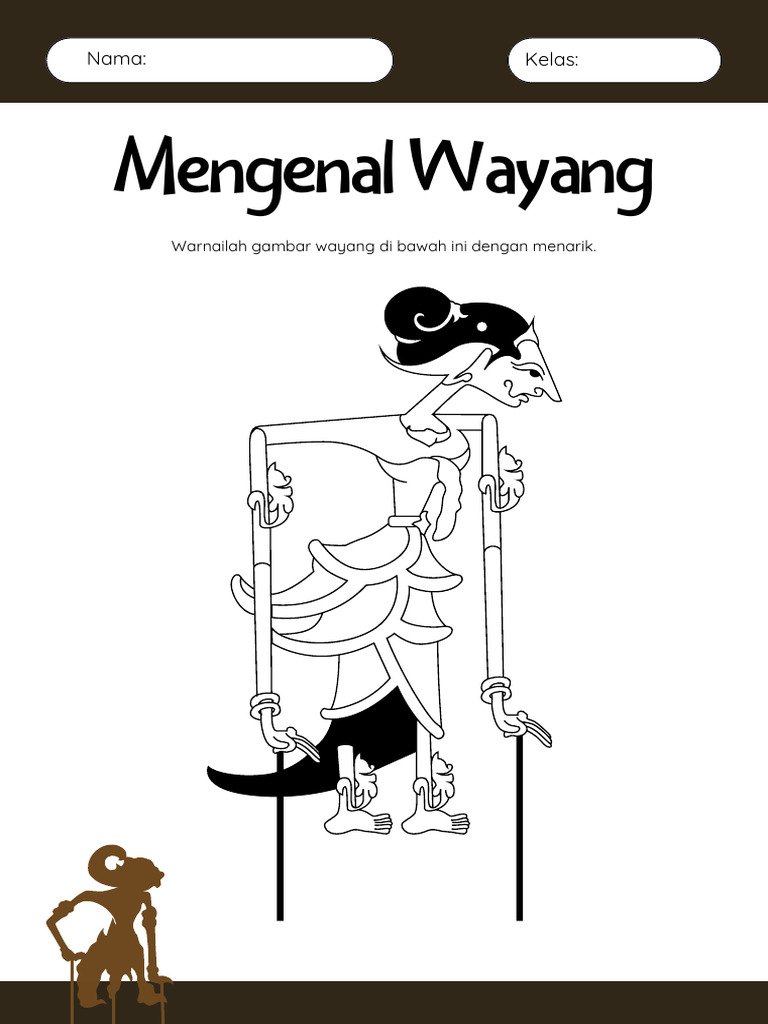 Mengenal Wayang Lembar Kerja Coklat Ilustrasi | PDF