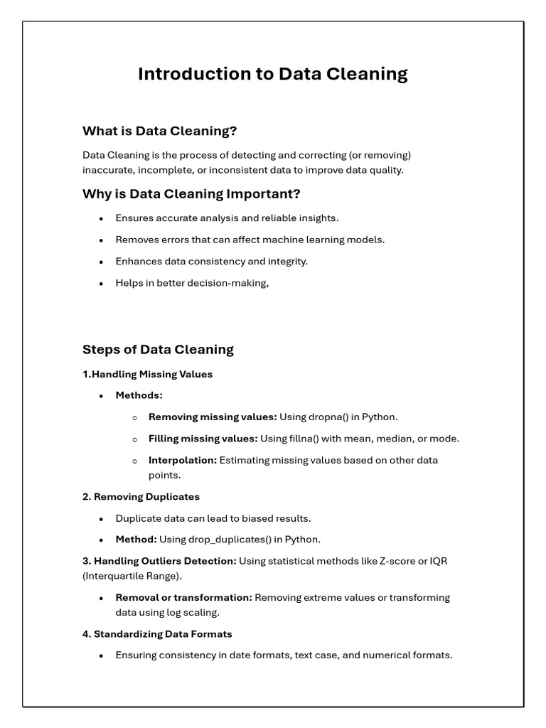 1-Introduction To Data Cleaning | PDF