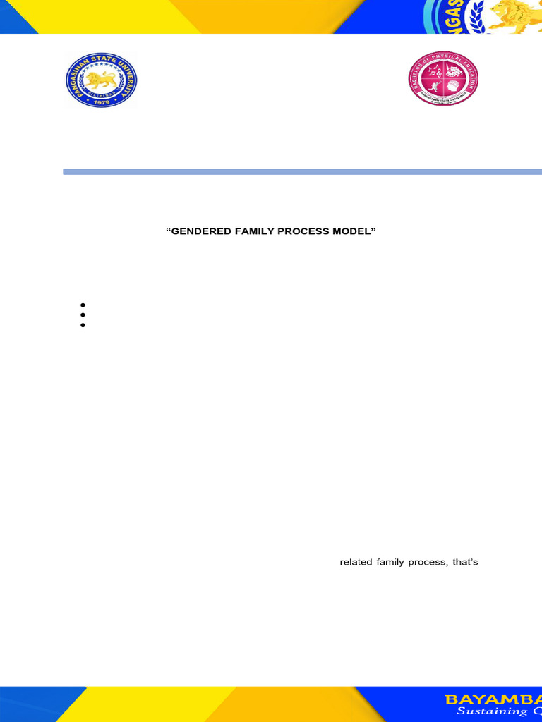 Lesson 7 - Gendered-Family Process Model | PDF | Gender | Gender Studies