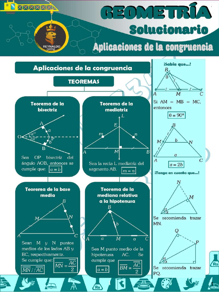 Aplicación Congruencia de Triangulos | PDF