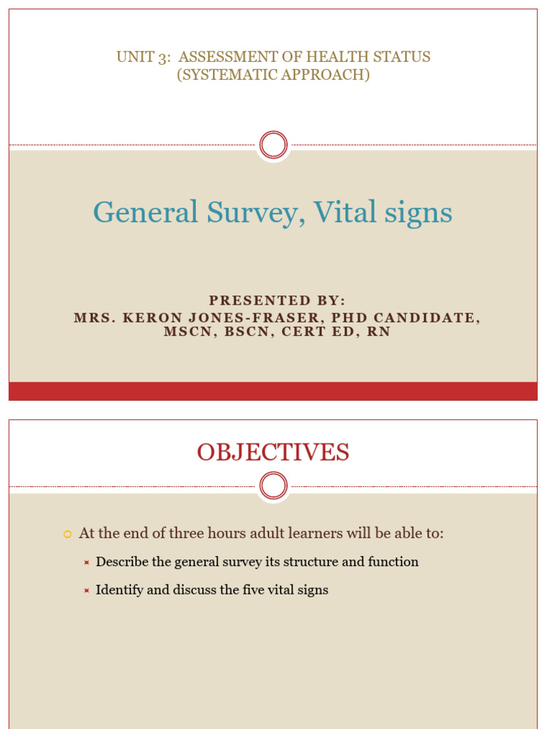UNIT 3 General Survey Vital Signs 2023 | PDF | Blood Pressure | Heart