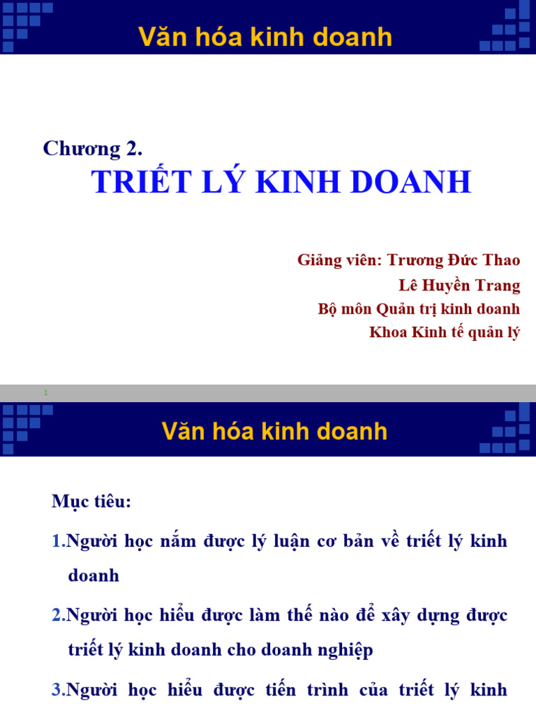 Chương 2.triet Ly KD | PDF
