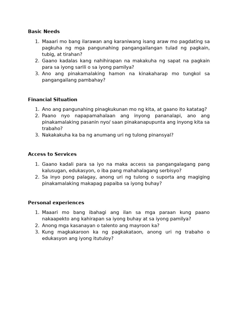 Questions For Interview (Case Study) | PDF