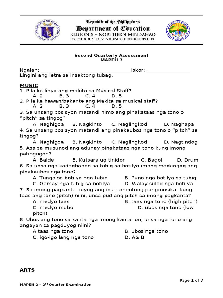 MAPEH2-Q2-Final | PDF