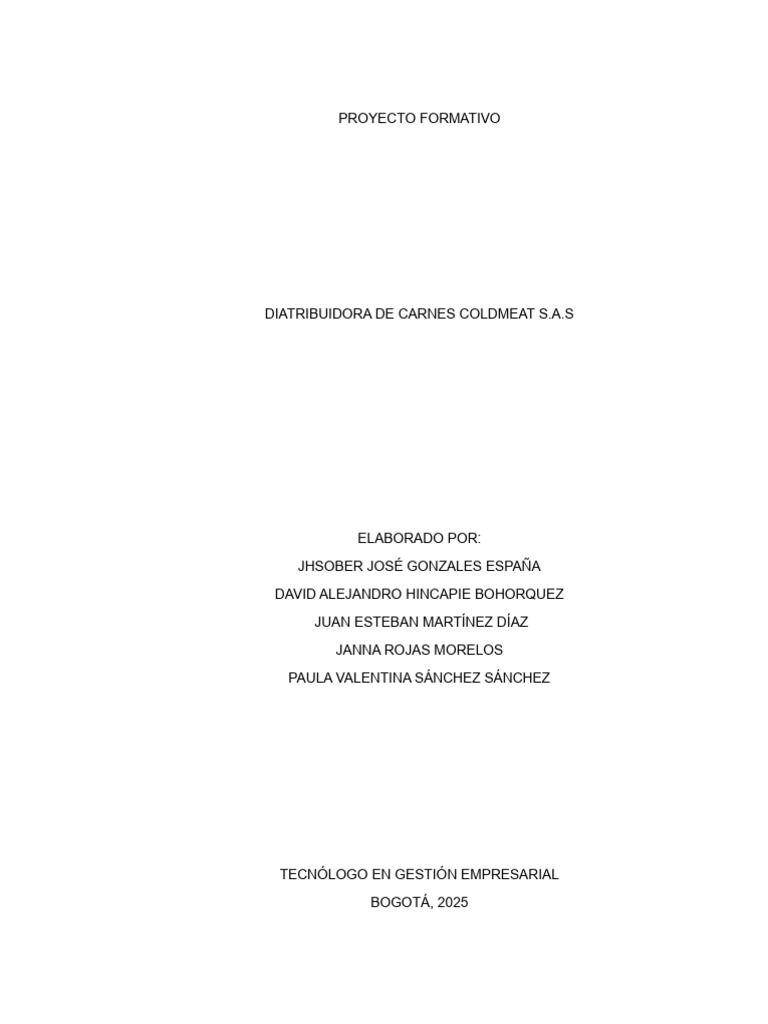 Proyecto Formativo | PDF | Logística | Business