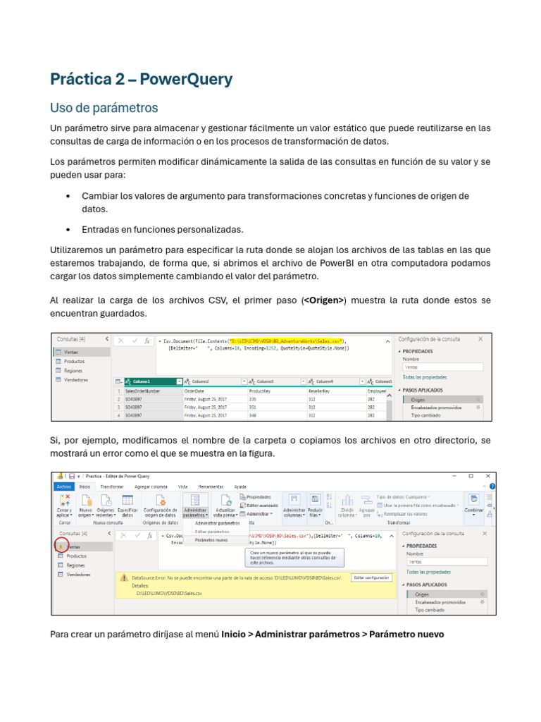 Practica Power Query 2 | PDF | Archivo de computadora | Software del sistema