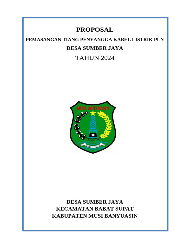 PROPOSAL tiang pln | PDF