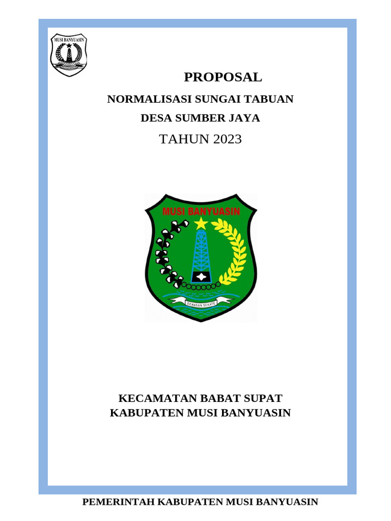 Proposal Normalisasi Sungai Alam | PDF