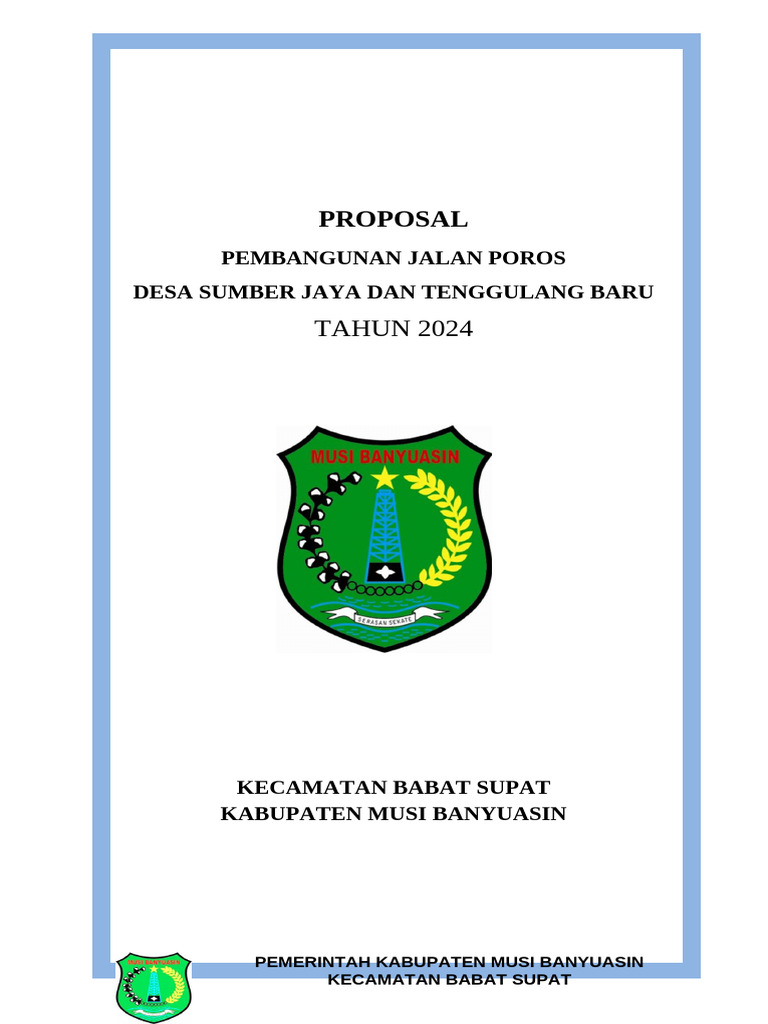 Proposal Cor Jalan Poros | PDF
