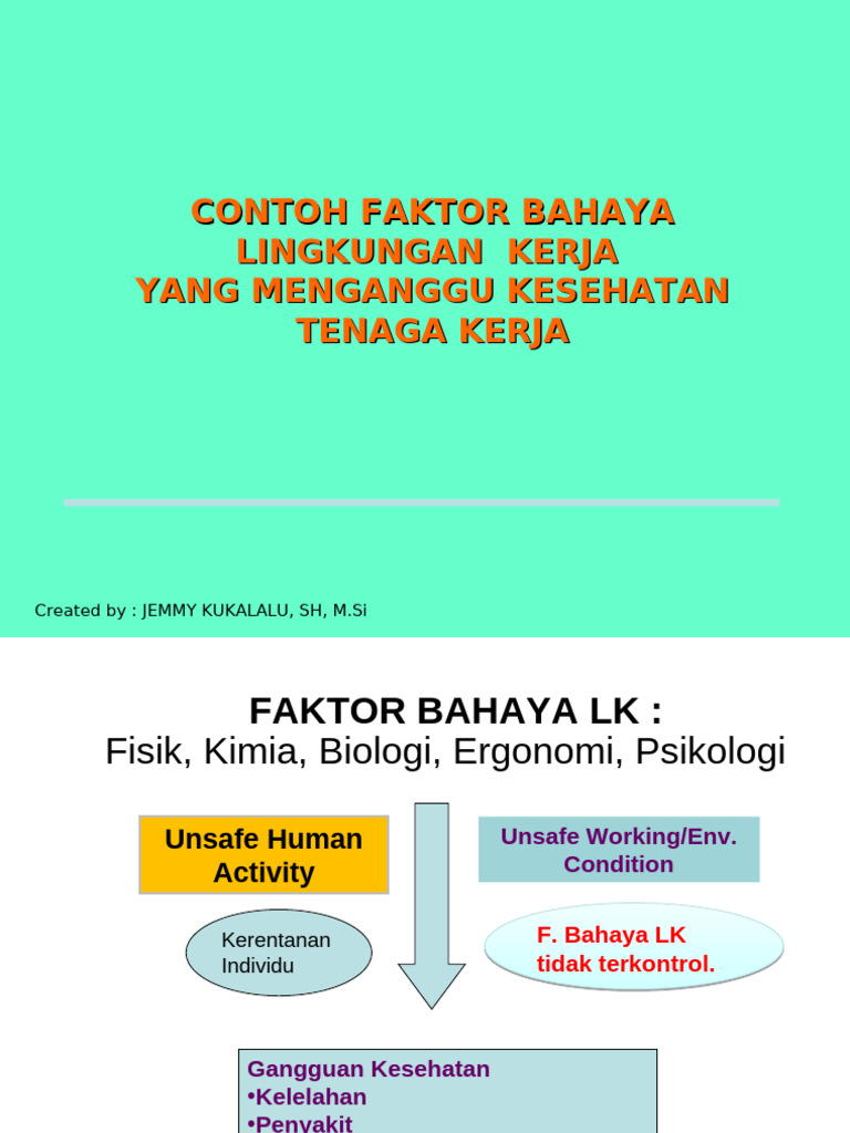 Contoh Faktor Bahaya & PAK | PDF