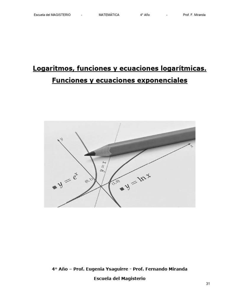 CUADERNILLO Matematica V-1 | PDF | Logaritmo | Exponenciación