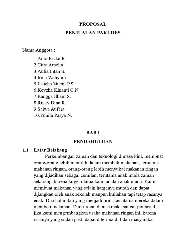 Proposal Projek | PDF