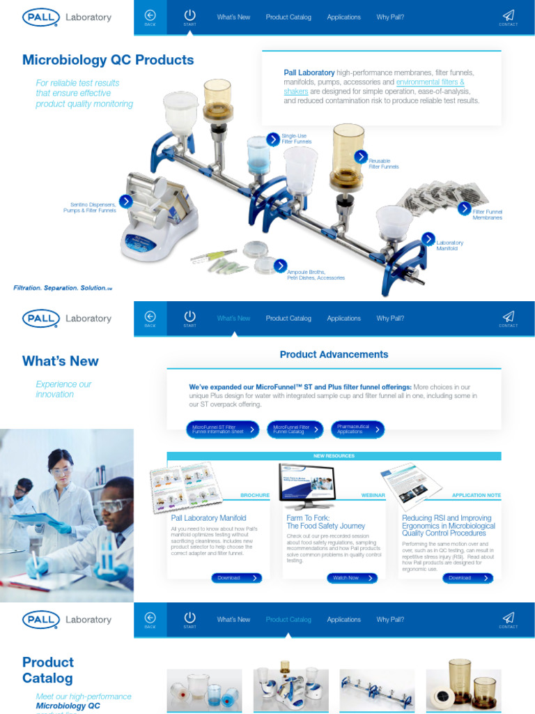 Pall MicroQC InteractiveBrochure 2021 | PDF | Filtration | Sterilization (Microbiology)