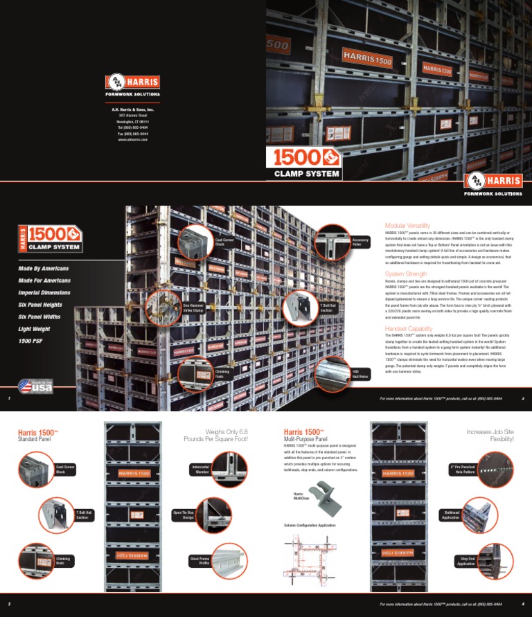 Harris 1500 Brochure | PDF | Plywood | Concrete