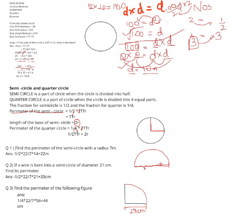 Circles Class 6 | PDF