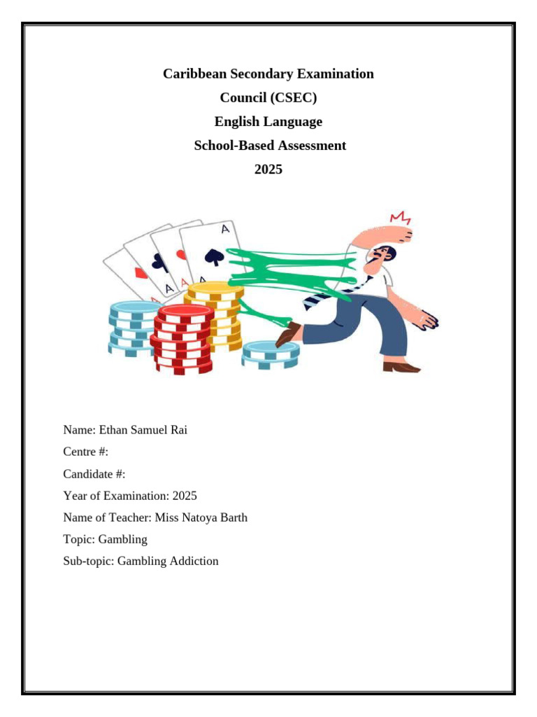 Gambling Addiction Awareness Project | PDF | Problem Gambling | Mental ...