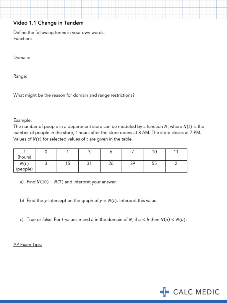 Calc Medic AP Precalculus Review Course Guided Notes ALL | PDF ...