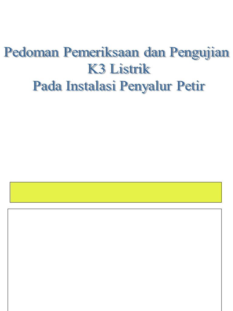 Riksa Uji K3 LISTRIK pada IPP | PDF
