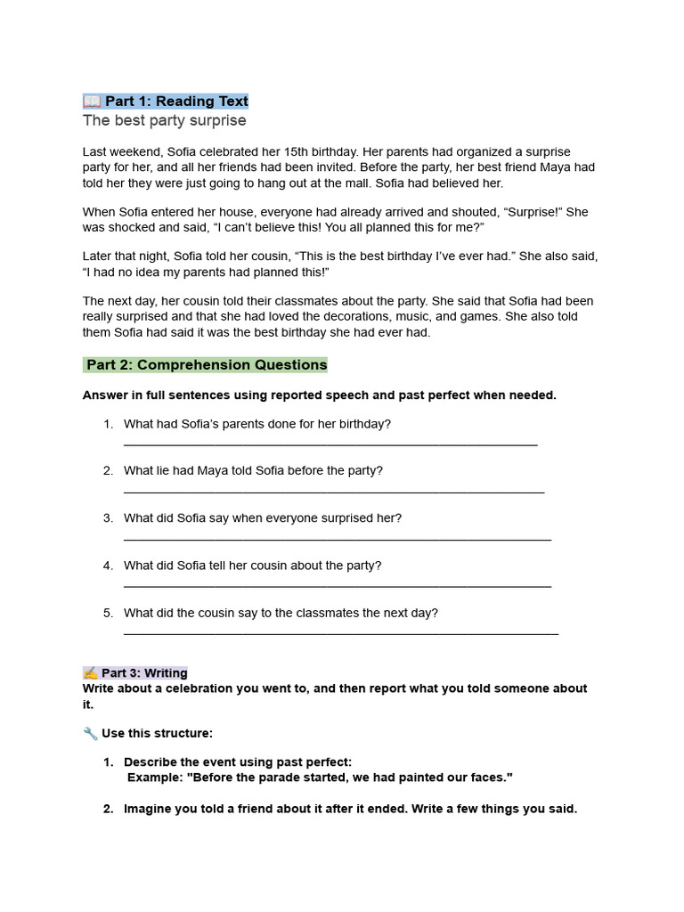 Reading and Writing Unit 7 | PDF