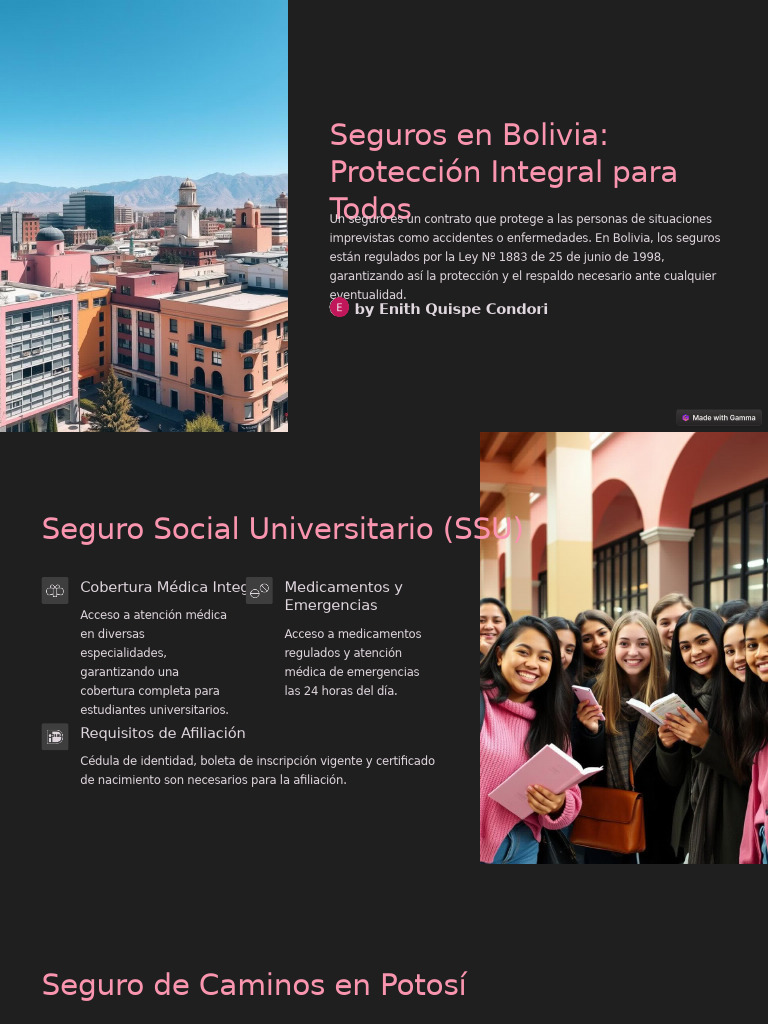 Seguros-en-Bolivia-Proteccion-Integral-para-Todos Enith? | PDF | Seguro | Cuidado de la salud
