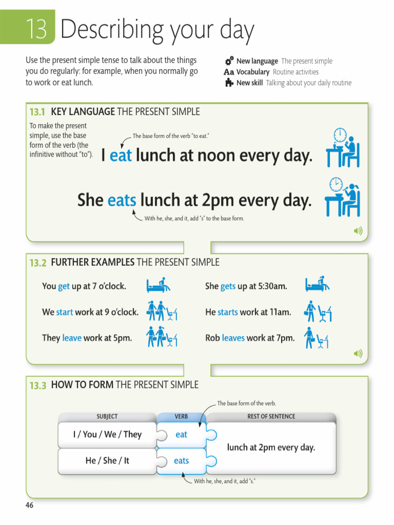Routines & Present Simple & Descrbing My Day English 1 UNAB | PDF ...