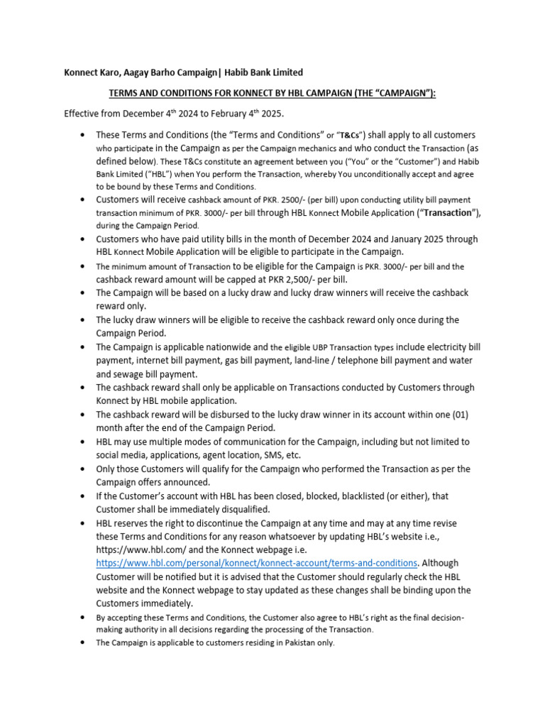 Konnect Palat Do Khel - UBP | PDF | Credit Card