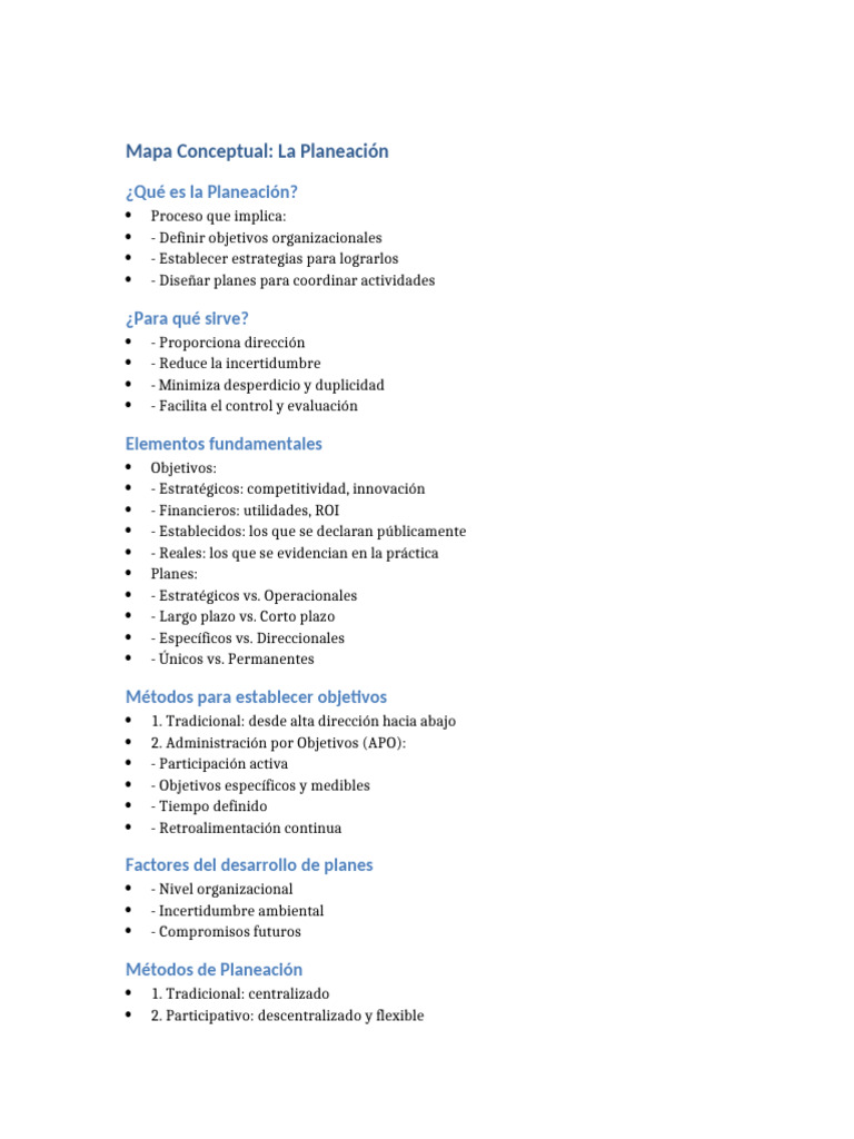 Mapa Conceptual Editable Planeacion | PDF