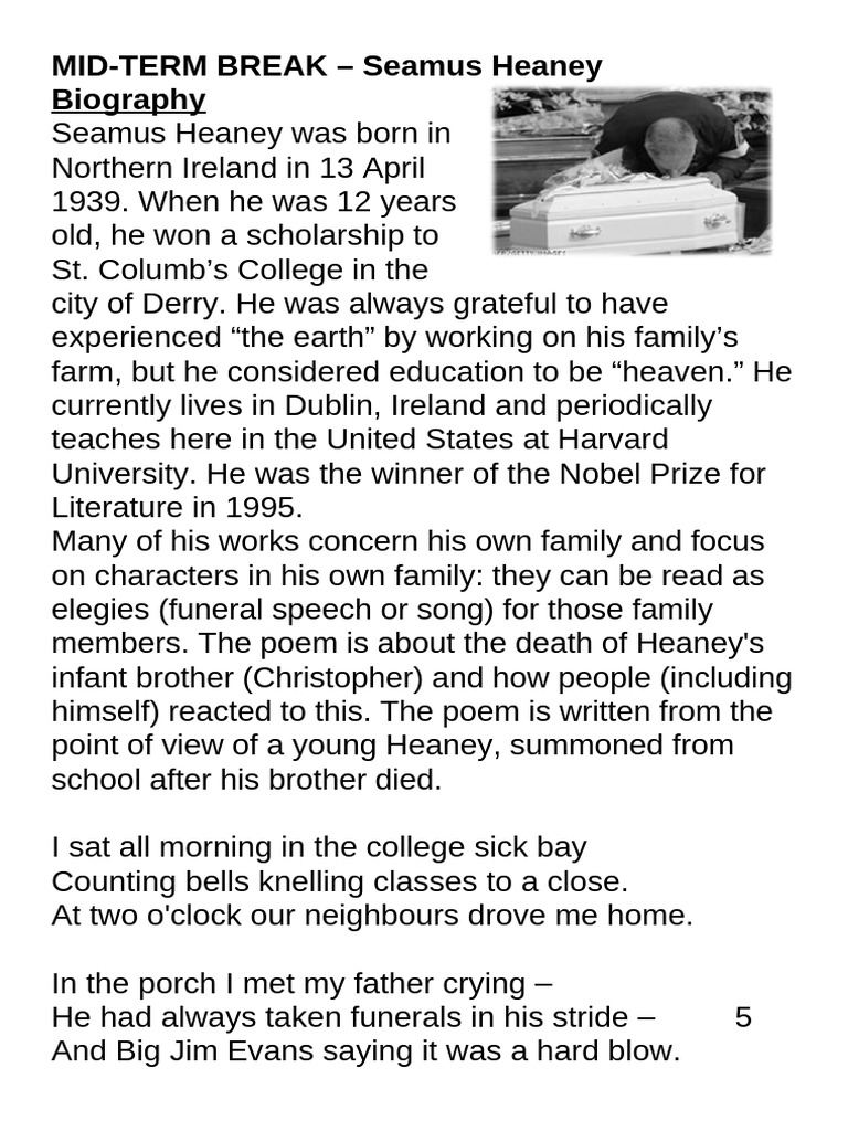 Mid-Term Break - PROJECTOR | PDF