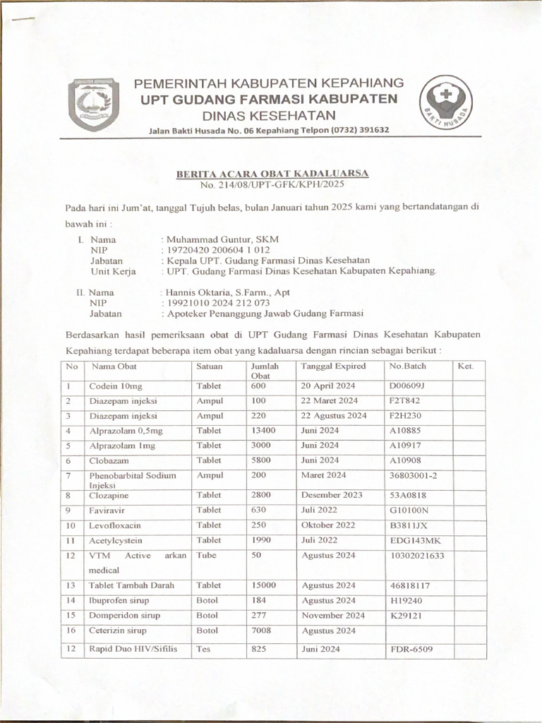 Daftar Obat ED GFK 2 | PDF