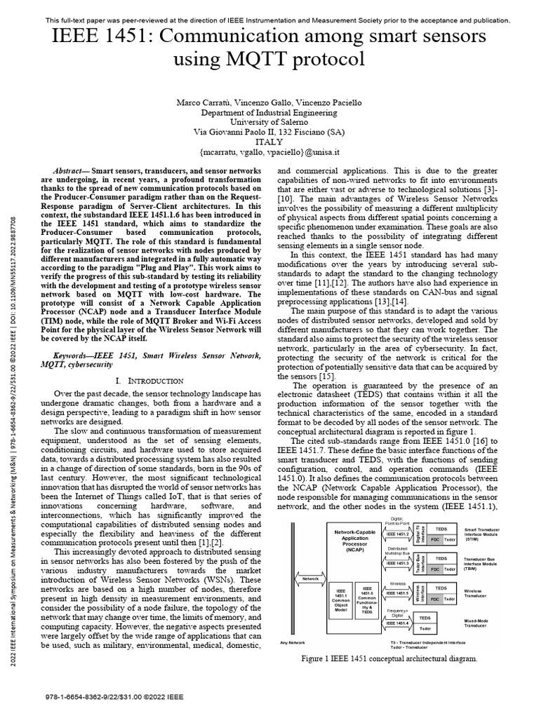 IEEE_1451_Communication_among_smart_sensors_using_MQTT_protocol | PDF | Computer Network ...