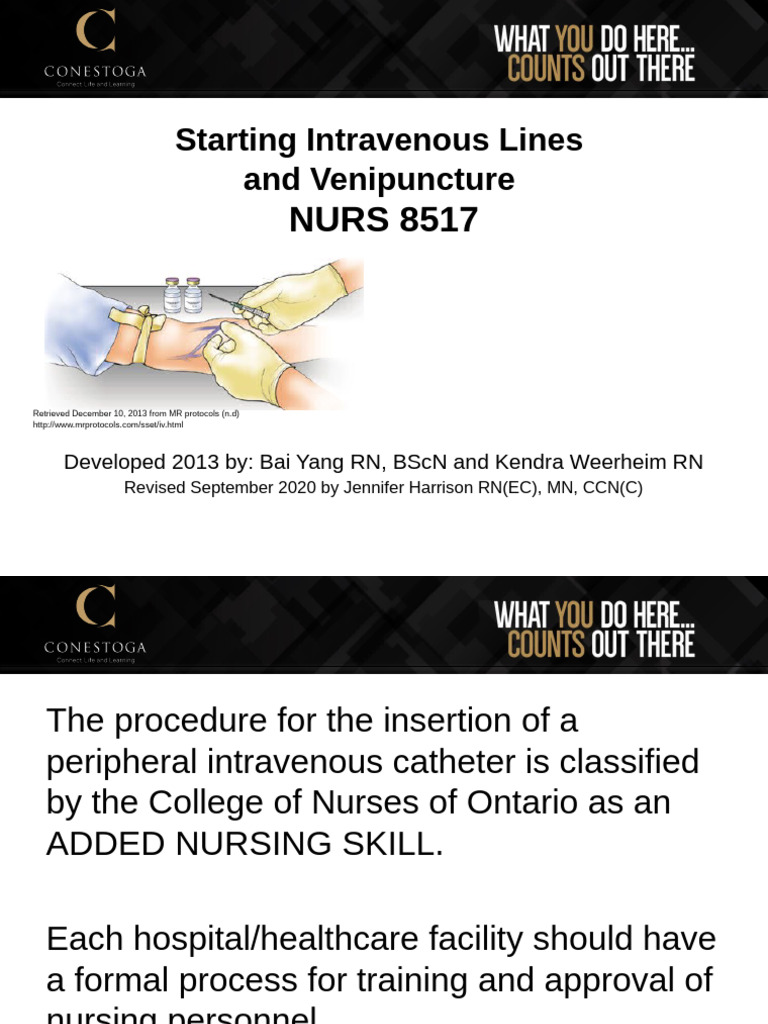 Starting IV Lines and Venipuncture - Revised Sept20201 | PDF ...