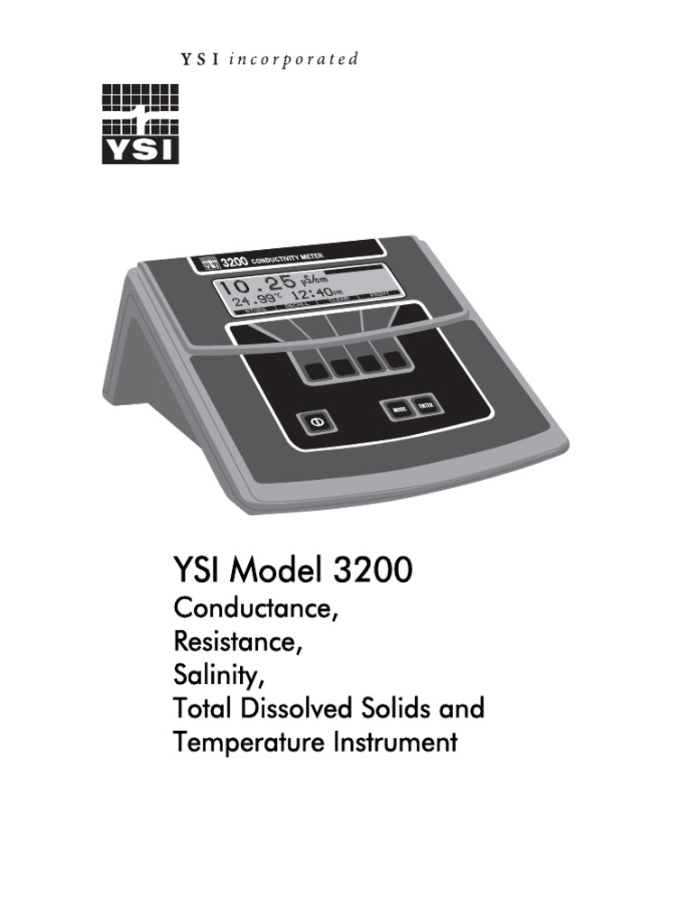 YSI Model 3200 Operations Manual | PDF | Electrical Connector | Calibration
