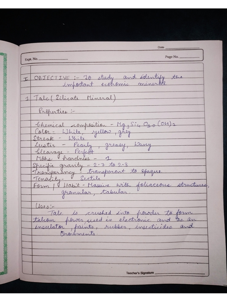 To Study Properties of Given Hand Specimen and Identify It | PDF