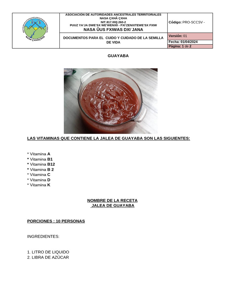 JALEA DE GUAYABA (1) | PDF