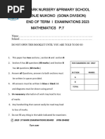 MATHEMATICS GRADE 7 TERM 2 2024 QUESTION PAPER - 240517 - 111952 ...